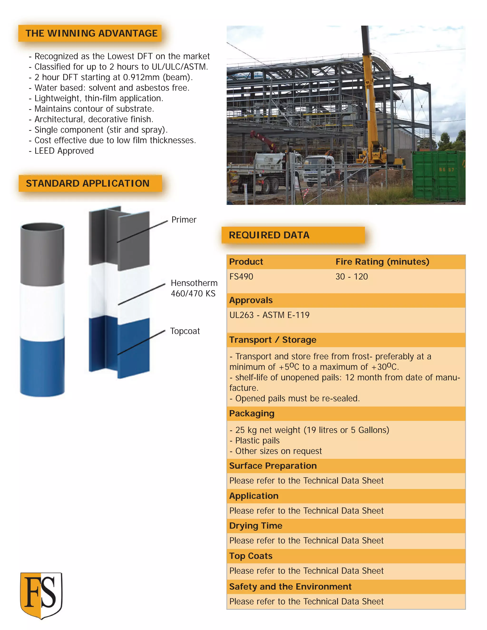 Water Based Intumescent Steel Coating - Fireproofing Steel Canada ...