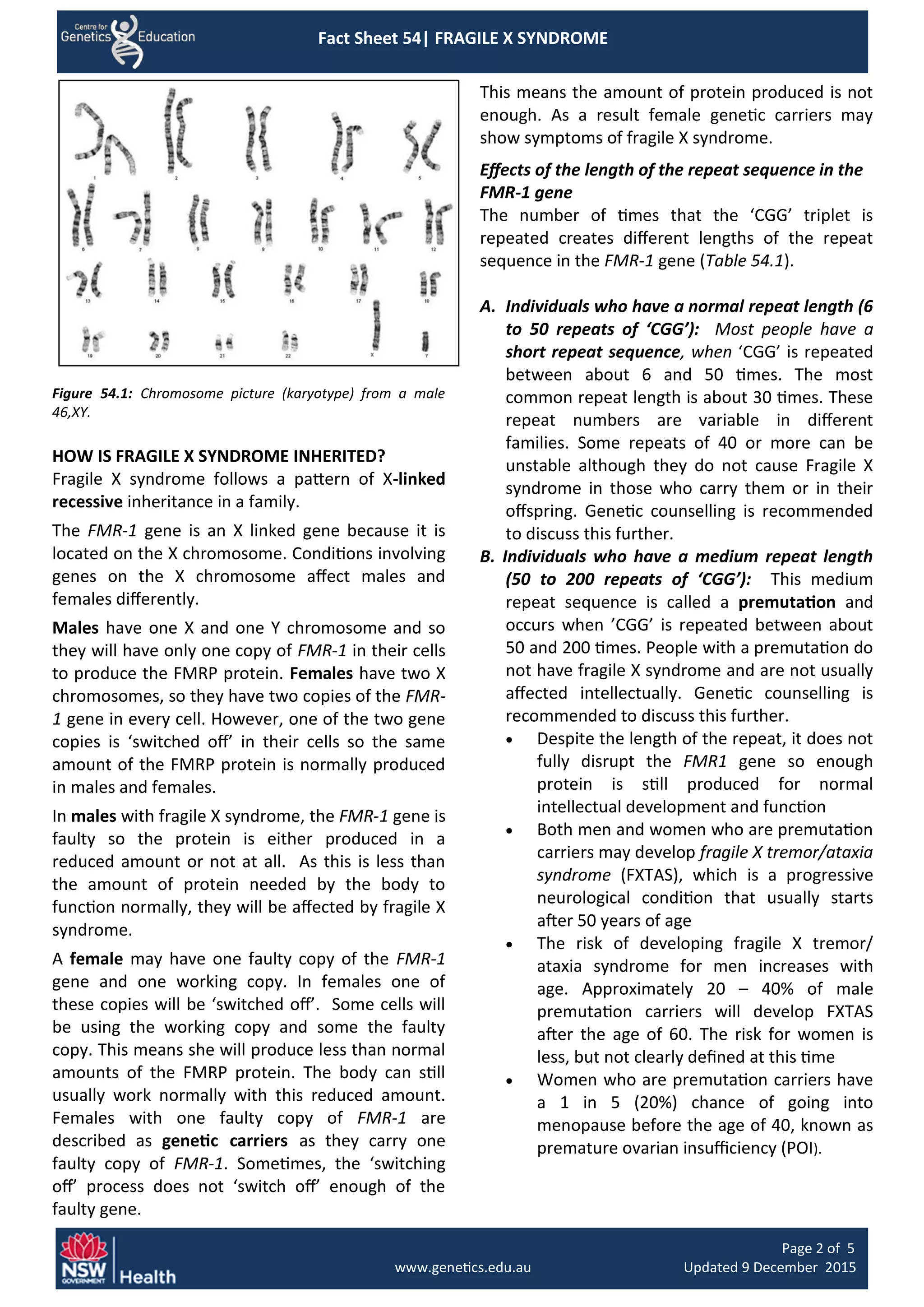 Fs54 fragile x syndrome..inheritance | PDF | Reproductive Health ...