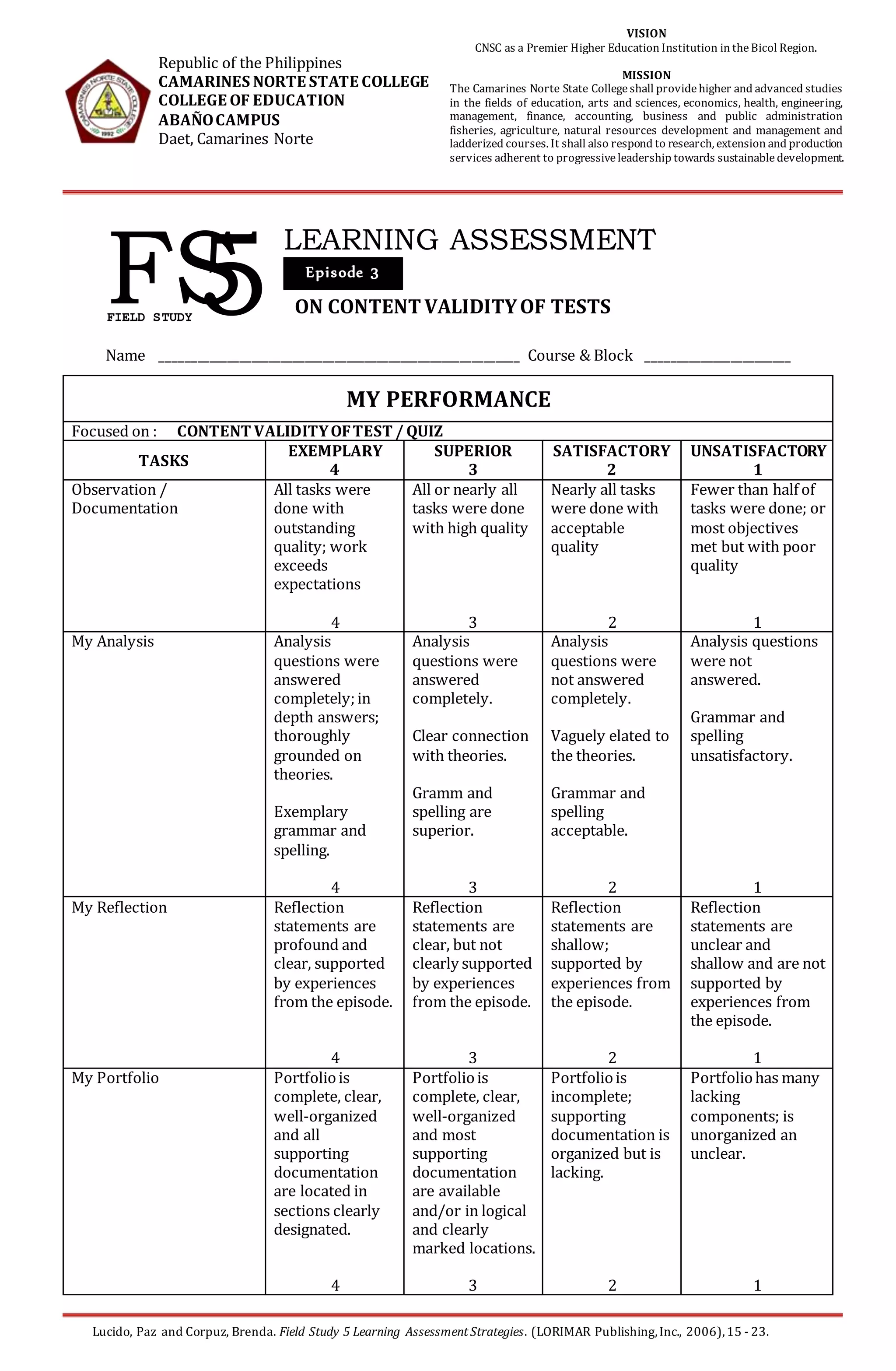 Fs 5 episode 3 | DOCX