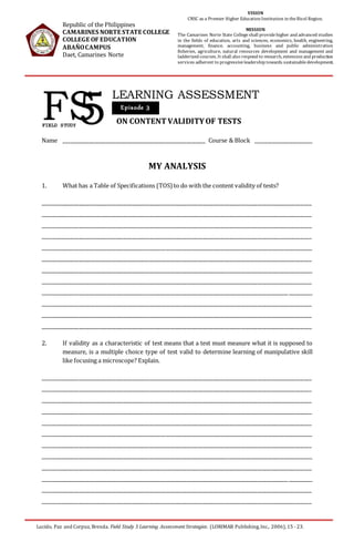 Fs 5 episode 3 | DOCX