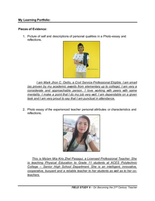 FIELD STUDY (FS) 6 - EPISODE 1 (2018) | DOCX