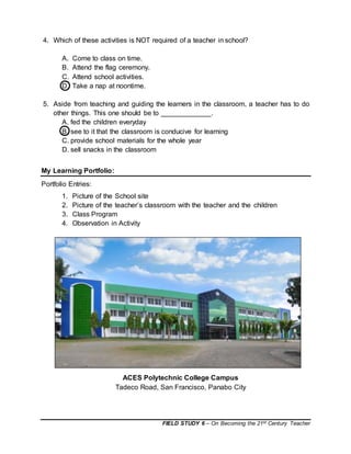 FIELD STUDY (FS) 6 - EPISODE 3 (2018) | DOCX