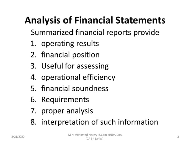 Financial Statement Analysis. | PDF | Stocks and Bonds | Personal Investing