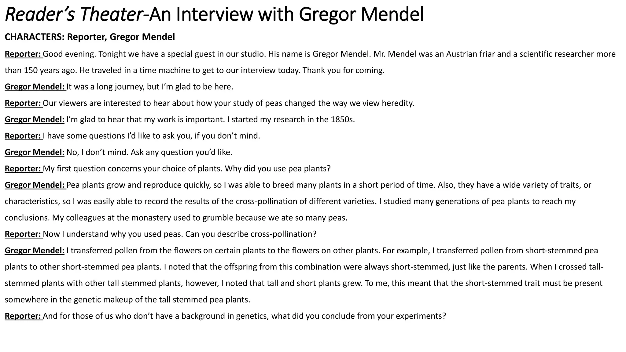 Fsa cpt life science assesment-student version | PPT