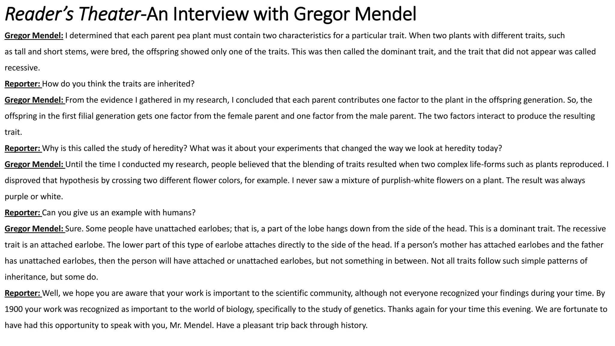 Fsa cpt life science assesment-student version | PPT