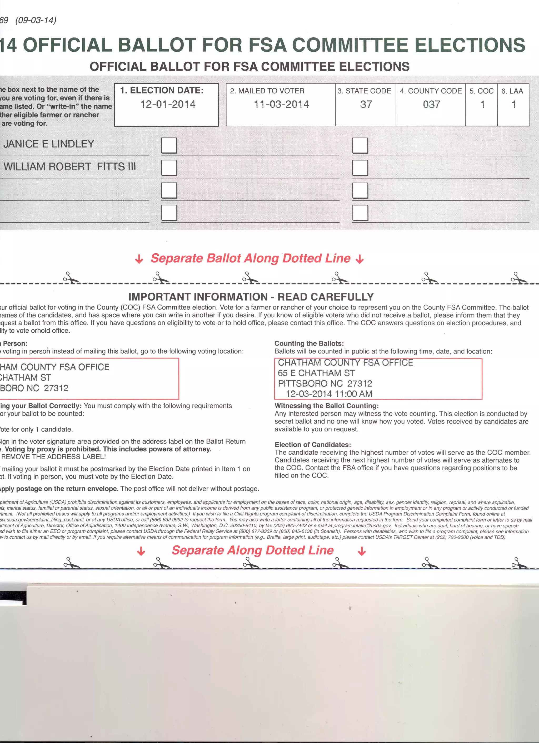 How to Fill an FSA Ballot | PDF