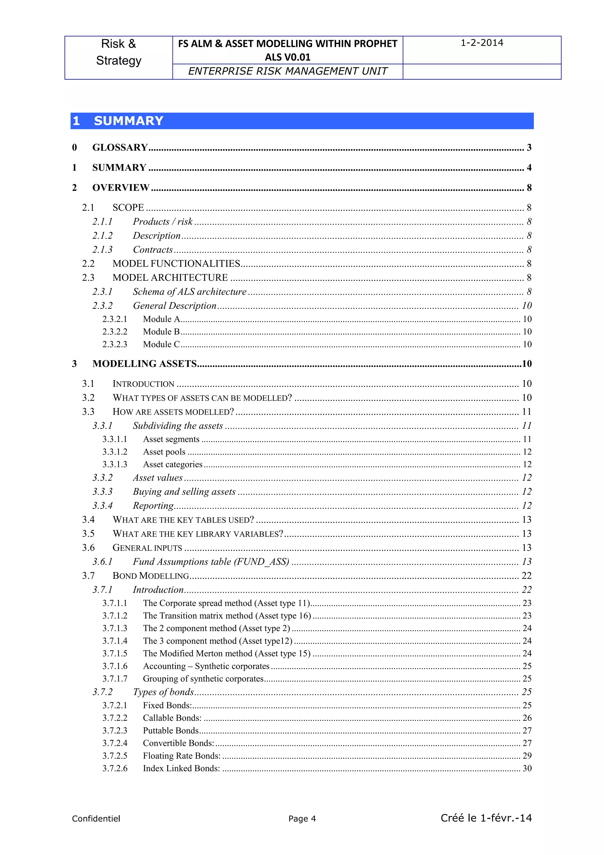 ALM and Asset Modelling within Prophet ALS | PDF