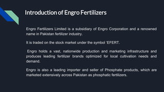 Financial Statement Analysis of Engro Fertilizers | PPTX
