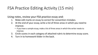 FSA Practice Notes | PPTX