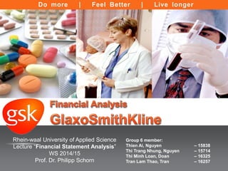 GSk financial statement analysis | PPTX
