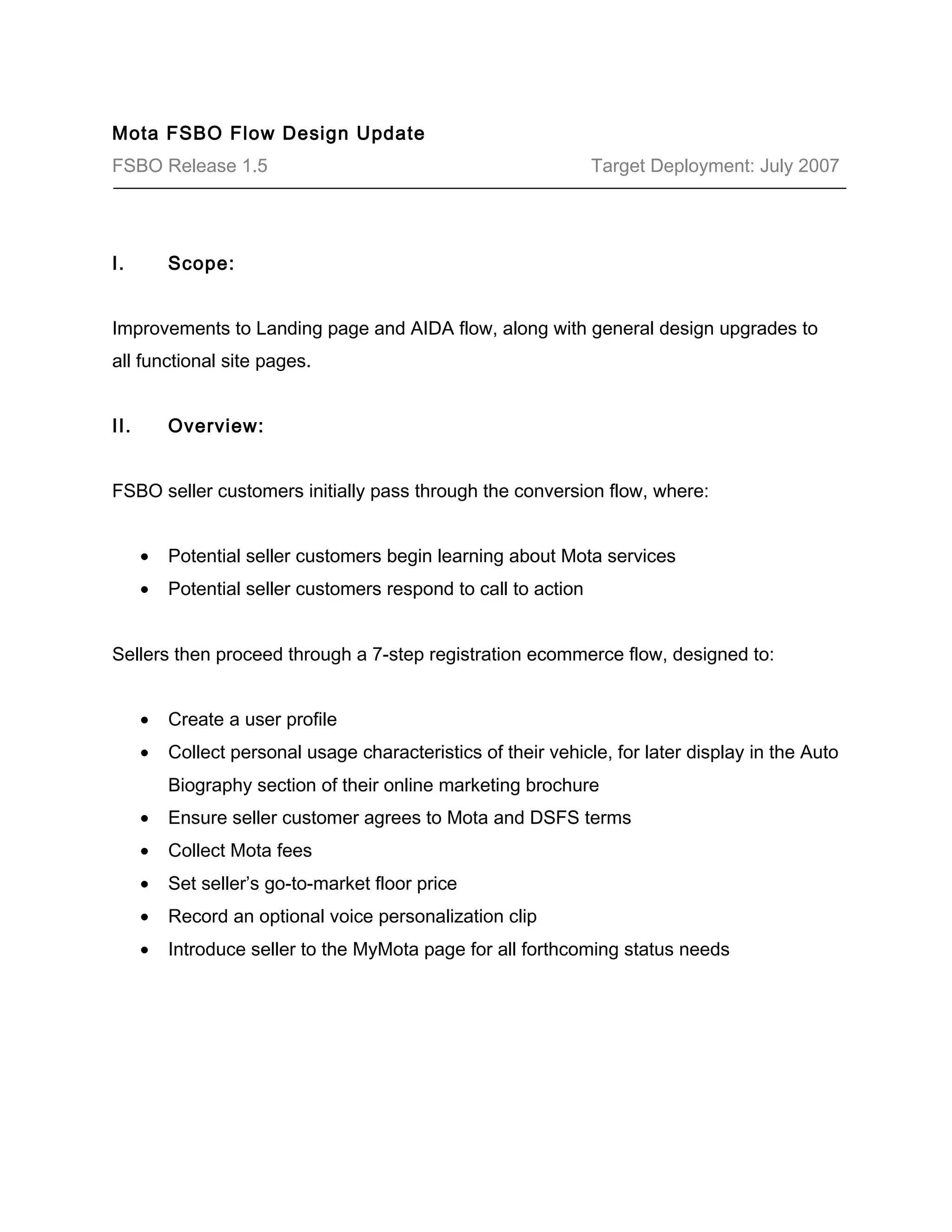 FSBO - Web-Based WorkFlow Document Sample | DOC