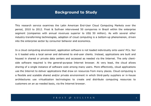 F&S - Brazil End-User Cloud Computing Analysis | PPT