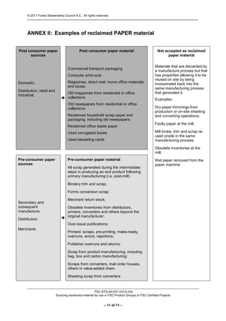 FSC-STD-40-007 V2-0 EN Sourcing reclaimed material for use in FSC ...