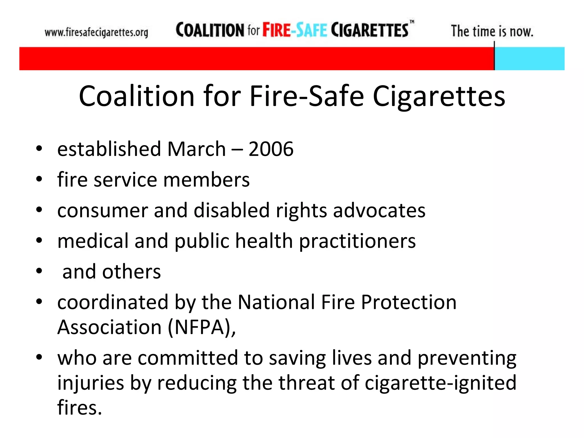 Welcome to Fire-Safe Cigarette Conference | PPT