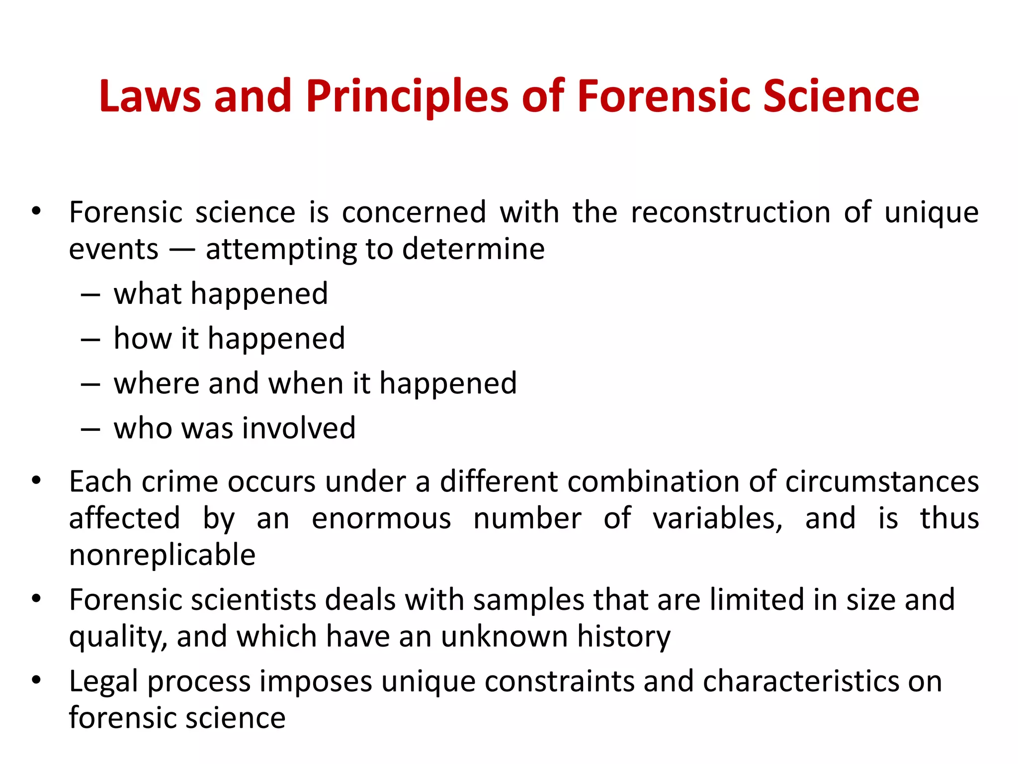 t-2 Basics of Forensic Science.pptx | Crime & Harmful Acts to ...