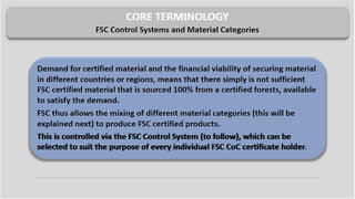 FSC chain of custody management system training | PPTX