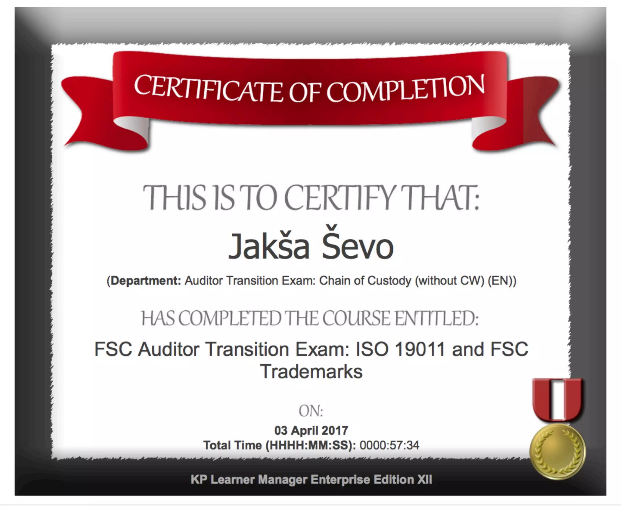 FSC Auditor Transition Exam ISO 19011 and FSC Trademarkts | PPT