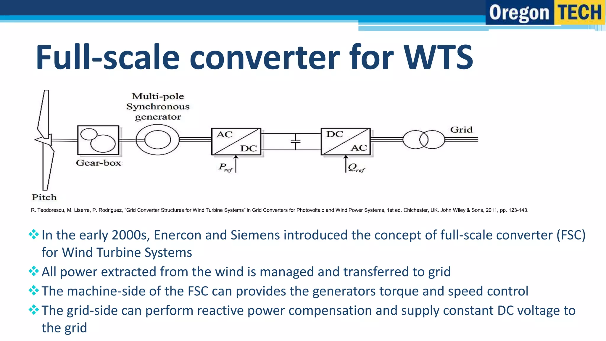 Full-scale converter for synchronous wind turbine generators | PPTX