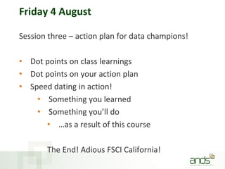 FSCI-Friday 4 aug - session three - action plan - ns | PPTX