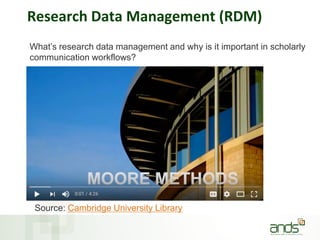 FSCI Data in scholarly communications: the lifecycles | PPTX