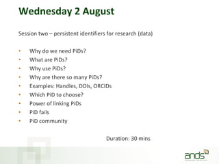 FSCI Persistent Identifiers | PPTX