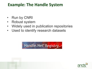 FSCI Persistent Identifiers | PPTX