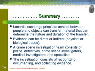 FORENSIC SCIENCE CRIME SCENE INVESTIGATION | PPT