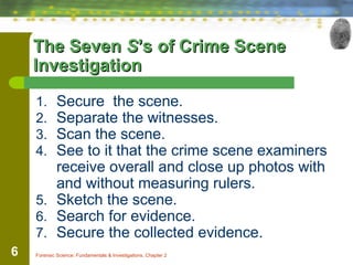 FORENSIC SCIENCE CRIME SCENE INVESTIGATION | PPT