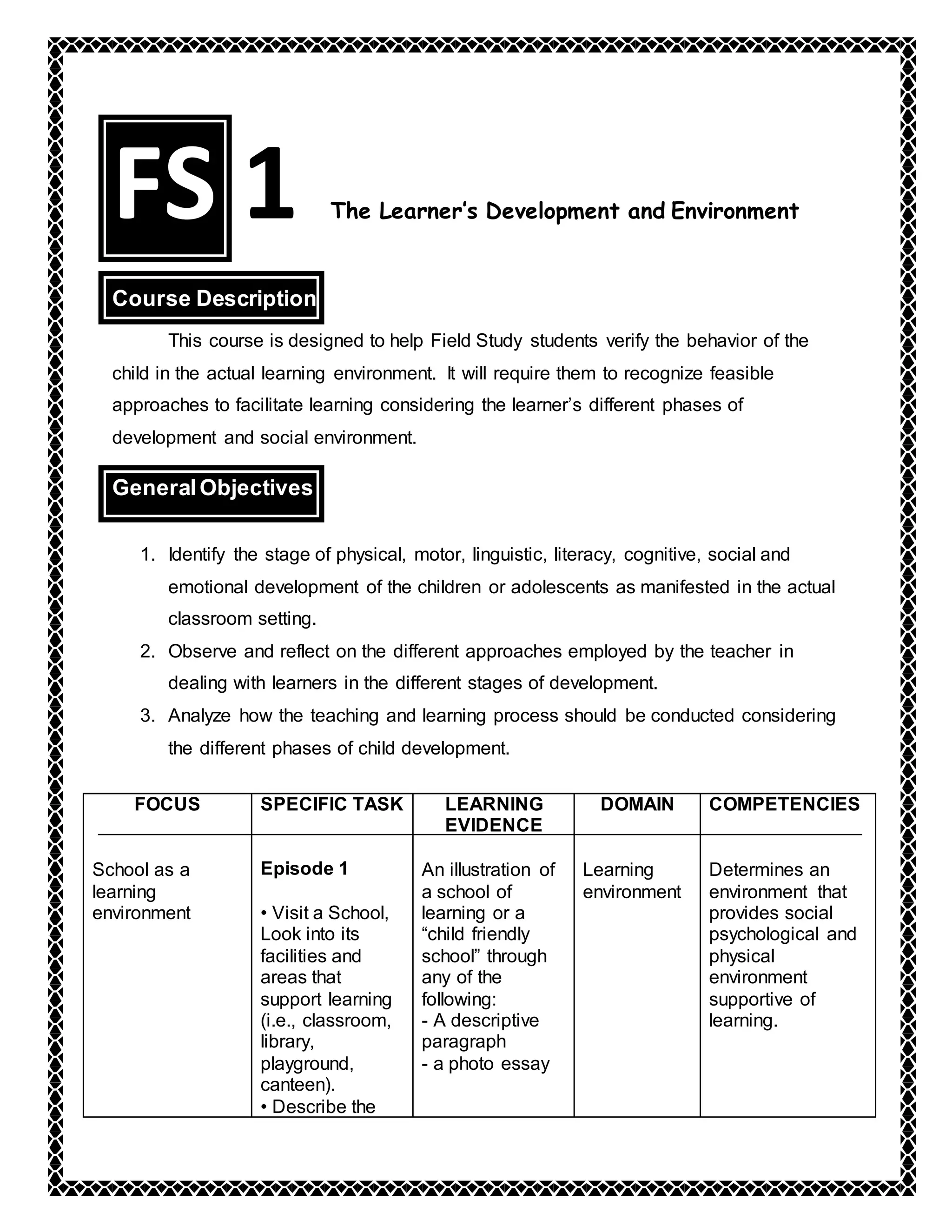 Field Study 1 | DOCX