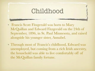 F. Scott Fitzgerald | PPT