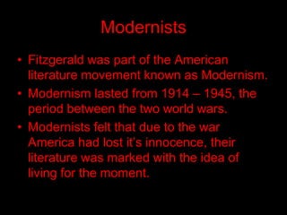 F Scott Fitzgerald | PPT