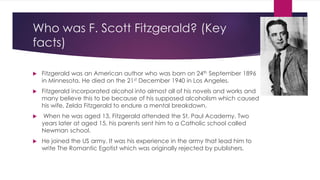F scott fitzgerald presentation | PPTX