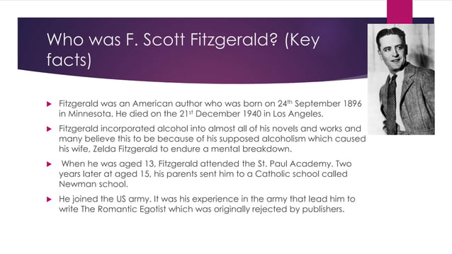 F scott fitzgerald presentation | PPTX