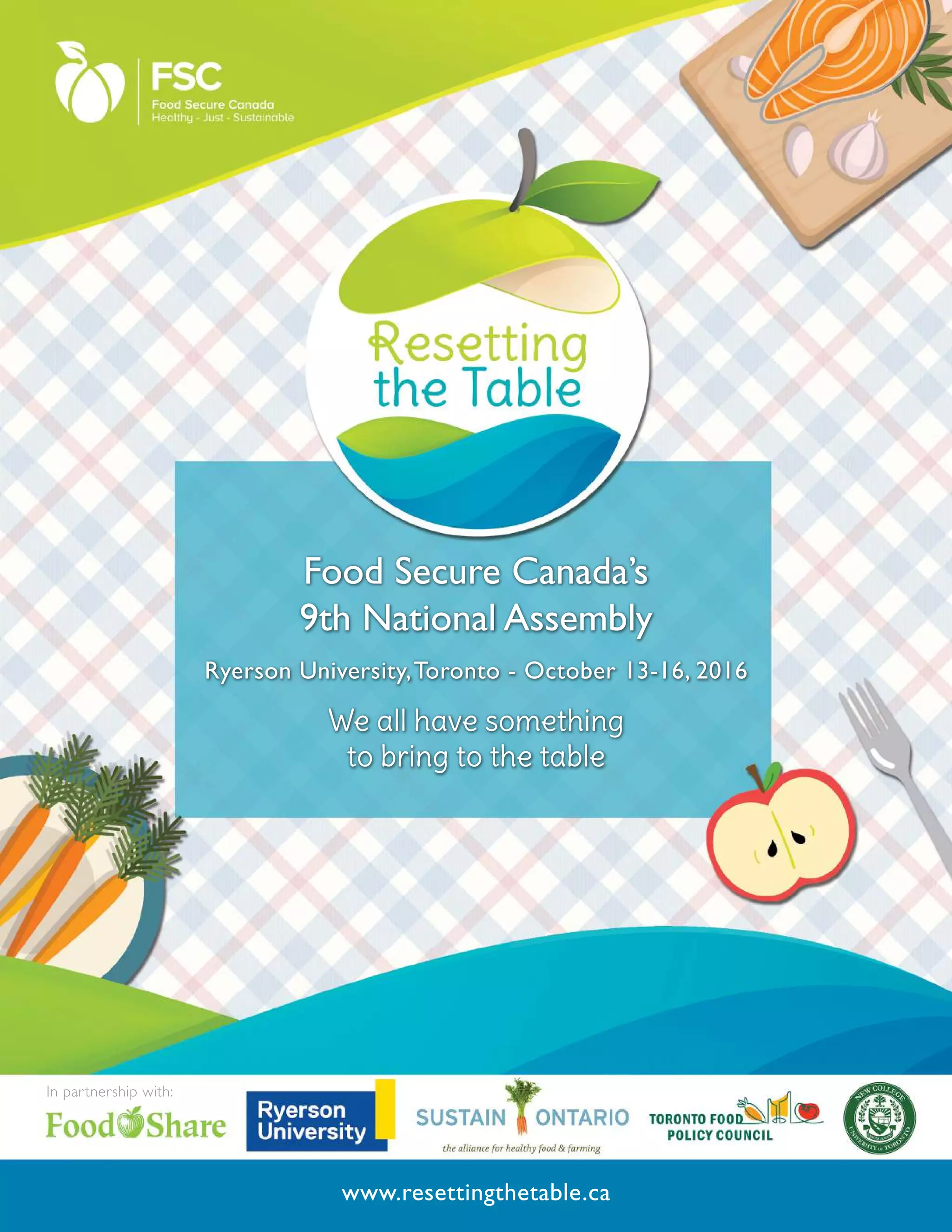 Resetting the Table - FSC's 9th Assembly (Toronto - October 13-16, 2016 ...