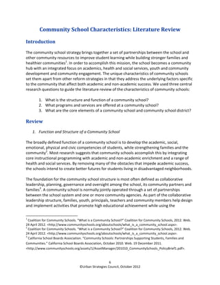 Community School Characteristics | PDF