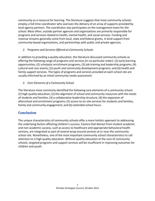 Community School Characteristics | PDF