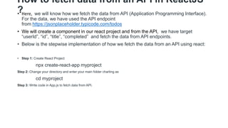 React API and Hooksfjhfhjfjhfhjfjfjhfjhf | PPTX