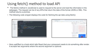 React API and Hooksfjhfhjfjhfhjfjfjhfjhf | PPTX