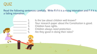 Rising and Falling Intonation | PPTX