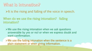 Rising and Falling Intonation | PPTX