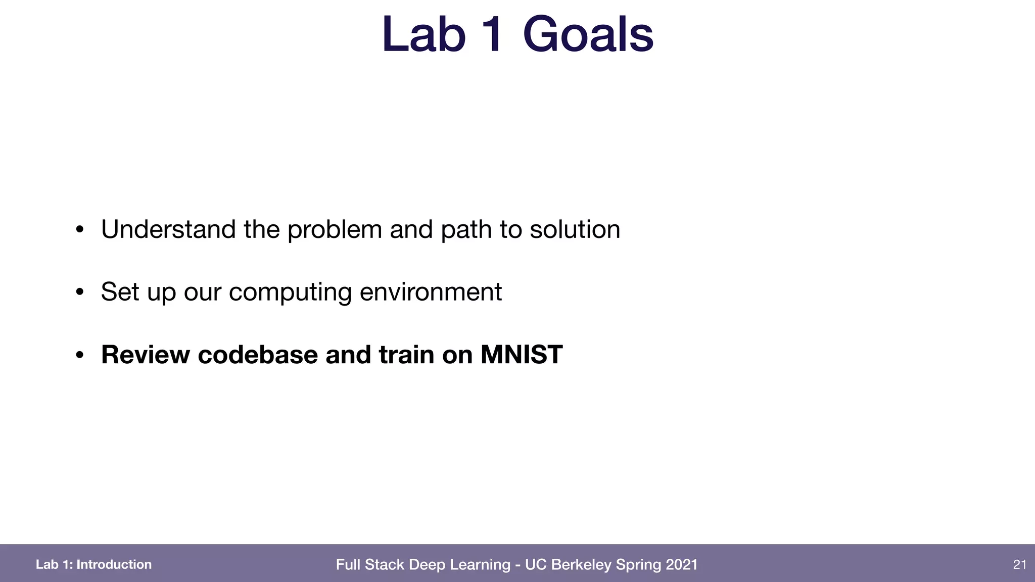 Lab 1: Intro and Setup - Full Stack Deep Learning - Spring 2021 | PPT