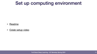 Lab 1: Intro and Setup - Full Stack Deep Learning - Spring 2021 | PPT