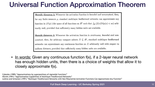 Lecture 1: Deep Learning Fundamentals - Full Stack Deep Learning - Spring 2021 | PDF