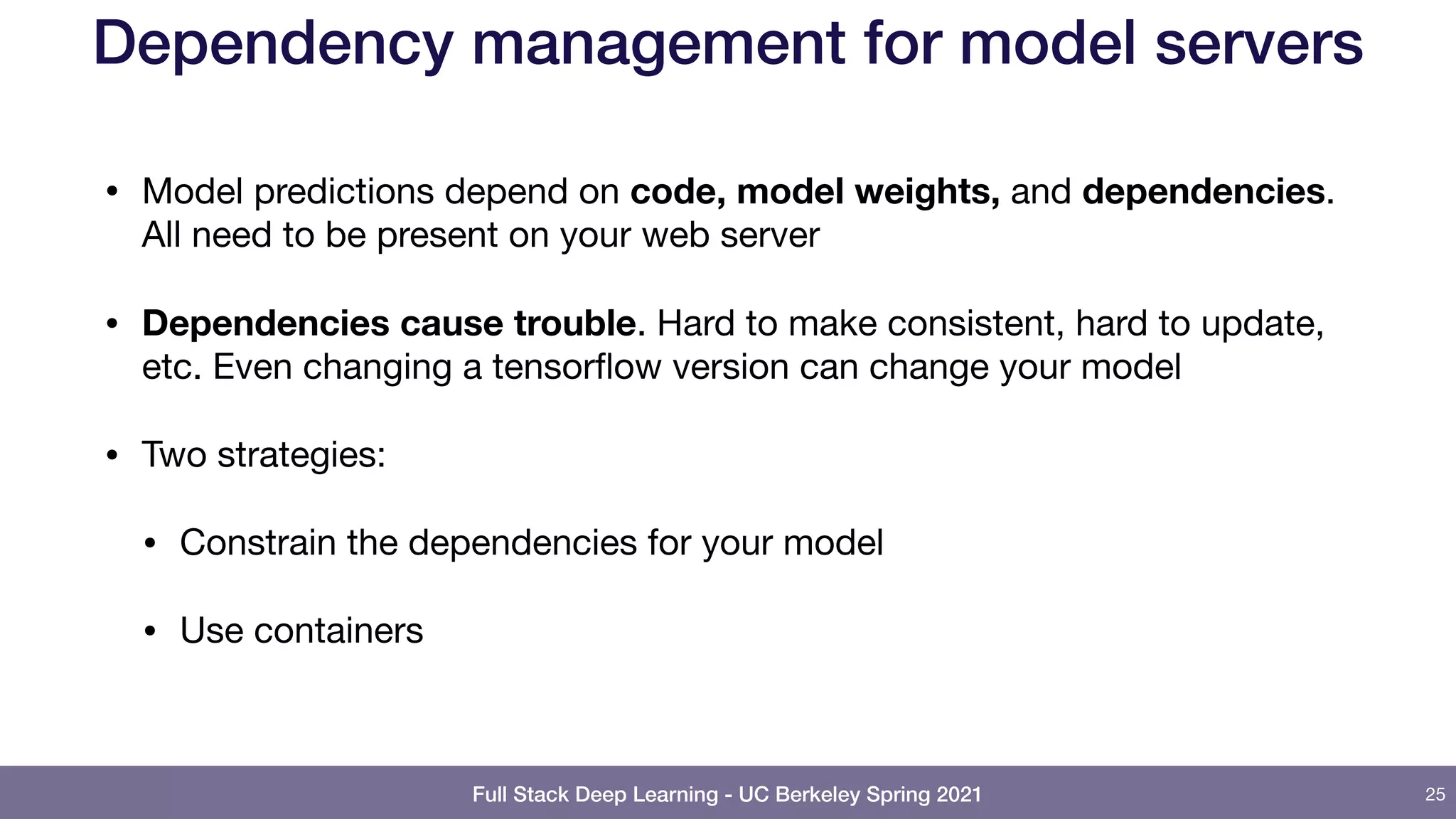 Lecture 11: ML Deployment & Monitoring (Full Stack Deep Learning - Spring 2021) | PDF