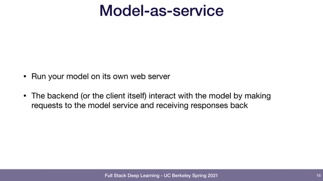 Lecture 11: ML Deployment & Monitoring (Full Stack Deep Learning ...