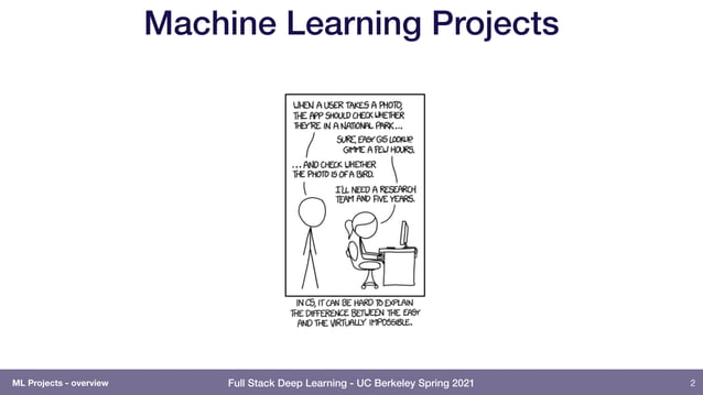 Lecture 5: ML Projects (Full Stack Deep Learning - Spring 2021) | PPT