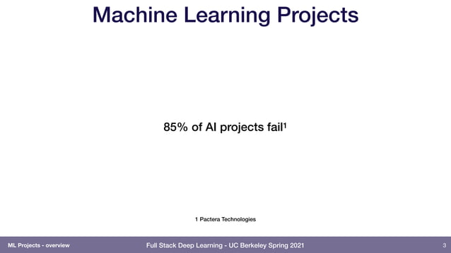 Lecture 5: ML Projects (Full Stack Deep Learning - Spring 2021) | PPT