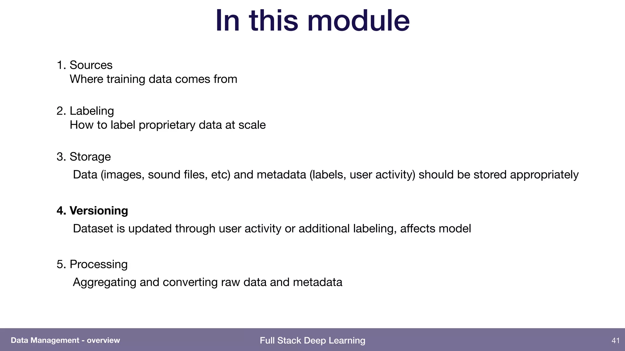 Data Management - Full Stack Deep Learning | PDF