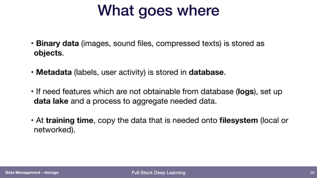Data Management - Full Stack Deep Learning | PDF