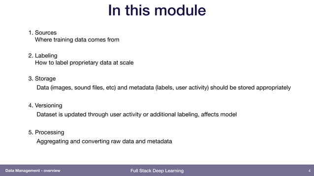 Data Management - Full Stack Deep Learning | PDF